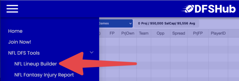 NFL DFS Optimizer - DFS Hub